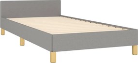 Rám postele bez matrace světle šedá 90 x 190 cm textil 3124855