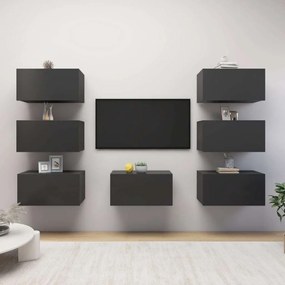 vidaXL TV skříňky 7 ks 30,5 x 30 x 60 cm kompozitní dřevo [3078953] Barva: šedá sonoma