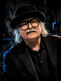 Pánský komiksový Noir portrét na plátně z fotky
