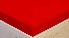 Tegatex Prostěradlo Jersey s elastanem červená Velikost: 180*200 cm