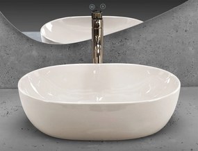 Rea Lisa, umyvadlo na desku 490x350x140 mm, ecru lesklá, REA-U4591