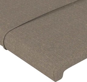 Čelo postele s LED taupe 100x5x78/88 cm textil 3121606