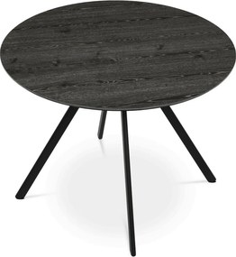 Kulatý jídelní stůl 100x100cm HT-R5010 GREY, lamino, šedý dub