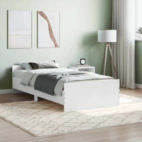 vidaXL Rám postele 90 x 190 cm kompozitní dřevo [835939] Barva: Bílá