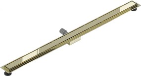 Mexen Flat nerezový sprchový žlab 110 cm vzor M13, 2v1, zlatá, 1510110