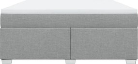 Box spring postel s matrací světle šedá 180 x 200 cm textil 3285151