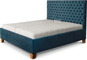 Postel čalouněná CASTEL + lamelový rošt + matrace EMI