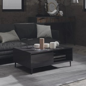 vidaXL Konferenční stolek šedý lesklý 90 x 60 x 35 cm kompozitní dřevo