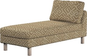 Potah na šezlong IKEA Karlstad samostatný, krátký barva béžová látka pletený vzor, vzorované