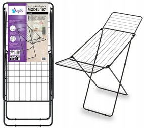 Erga Model 107 Black, sušák na prádlo 178,5x54x104,5 cm, černá, ERG-SEP-10SUSLA107BLA