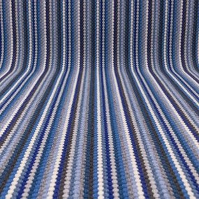 Vopi Metrážový kusový koberec Multi Stripe 6936 modrý 1 m2 Multi Stripe 6936 modrý
