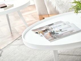 MPT Kulatý konferenční stolek Lavin XL, Ø 80 cm - bílý