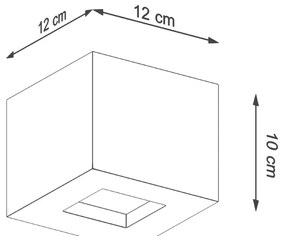 Nástěnné svítidlo Leo, 1x betonové stínidlo