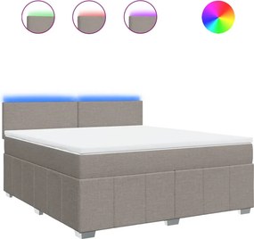Box spring postel s matrací taupe 180x200 cm textil 3289444