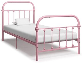 Petromila Rám postele růžový kov 90 x 200 cm