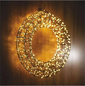 EMOS LED vánoční kovový věnec 38cm DCTW34