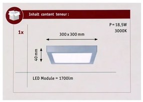 Paulmann 70650 - LED/17W Stropní svítidlo LUNAR 230V