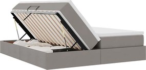 Postel s úložným prostorem a matrací Taupe 180 x 200 cm 3370352