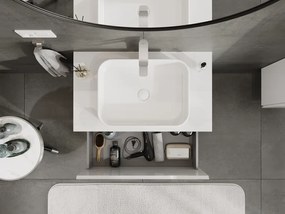 Mexen Orio, koupelnová skříňka 80 cm, 1 zásuvka, bílá lesklá, 91A10-08047-1-BF00
