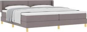 Postel s boxspringem s polštářem Taupe 200 x 200 cm textil 3341318