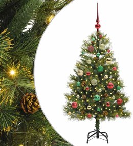 Umělý sklopný vánoční stromeček s kužely Zelená 120 cm 3395079
