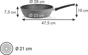 TESCOMA Pánev hluboká i-PREMIUM Stone ø 28 cm