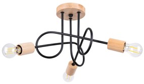 Sollux Lighting Lustr EMBER 3 černý