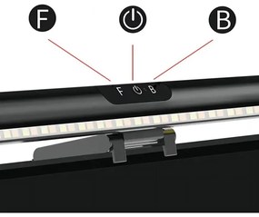 LED Stmívatelné dotykové osvětlení monitoru LED/5W/5V 3000-6000K 42 cm černá
