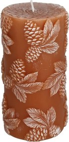 Podzimní svíčka Pinecone v hnědé barvě 13 cm