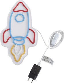 Neonová nástěnná lampa vícebarevná vč. LED - Rocket