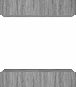 TV skříňky 4 ks šedé sonoma 80 x 30 x 30 cm kompozitní dřevo 3114188