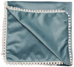 Dětská deka Velvet - oboustranná s ozdobným lemováním, Baby Nellys 100 x 75 cm, zelená