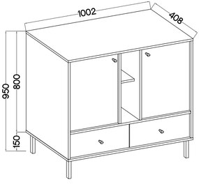 Falco Komoda Tomila 825/2 černý grafit