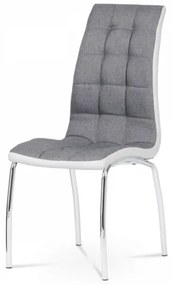 Jídelní židle šedá, chrom, DCL-420 GREY2