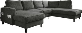 XXXLutz SEDACÍ SOUPRAVA, textil, tmavě šedá MID.YOU - Sedací soupravy - 001454003228