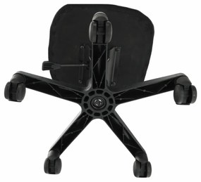 Dětská otočná židle na kolečkách MESH – plast, bez područek, šedá/černá