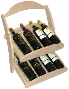 Stojan na víno 601 - Dřevěný stojan na 8 lahví vína