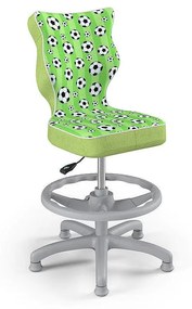 PETIT Dětská otočná židle s podnožkou, pro děti o výšce 119-142 cm, s fotbalovým vzorem | Entelo
