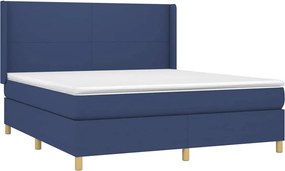 Box spring postel s matrací modrá 180x200 cm textil 3131855
