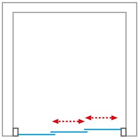 Olsen Spa 3-dílné sprchové dveře do niky CUNTIS Barva rámu - Chrom/Leštěný hliník (ALU), Rozměr A - 80 cm, Směr zavírání - Univerzální Levé / Pravé, Výplň - Čiré bezpečnostní sklo - 5 mm OLBMELID80CC
