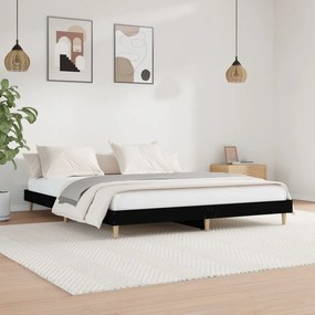 Rám postele černý 120 x 200 cm kompozitní dřevo