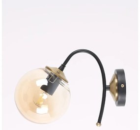 Okrově žluto-černé nástěnné svítidlo ø 15 cm Yoyo – Squid Lighting