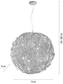 Paul Neuhaus 2019-21 - Lustr na lanku SAREA 15xG9/40W/230V stříbrná
