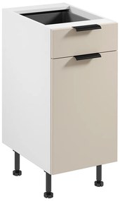 SORENTO pl | dolní skříňka D40S1 s dvířky a zásuvkou | 40 cm | PRAVÁ | bílá/béžová