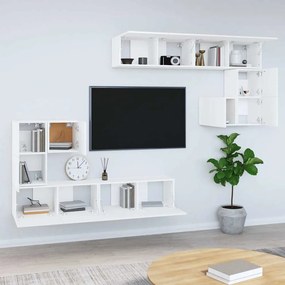Nástěnná TV skříňka bílá kompozitní dřevo 3114582
