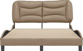 Rám postele bez matrace Hvar cappuccino 140x190 cm umělá kůže 3207999
