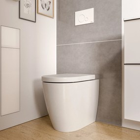 Volně stojící WC VIREO bíléWC sedátko s tichým zavíráním a mechanismem Soft-Close