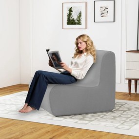 Costway Sedací vak pohodlné křeslo na podlahu s měkkým sametem a ergonomickou