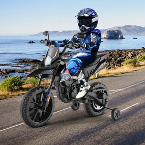 Costway Elektrická dětská motorka Aprilia s tréninkovými koly a hudbou