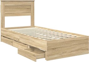 Rám postele se zásuvkou Sonoma dub 75 x 190 cm Inženýrské dřevo 3409884